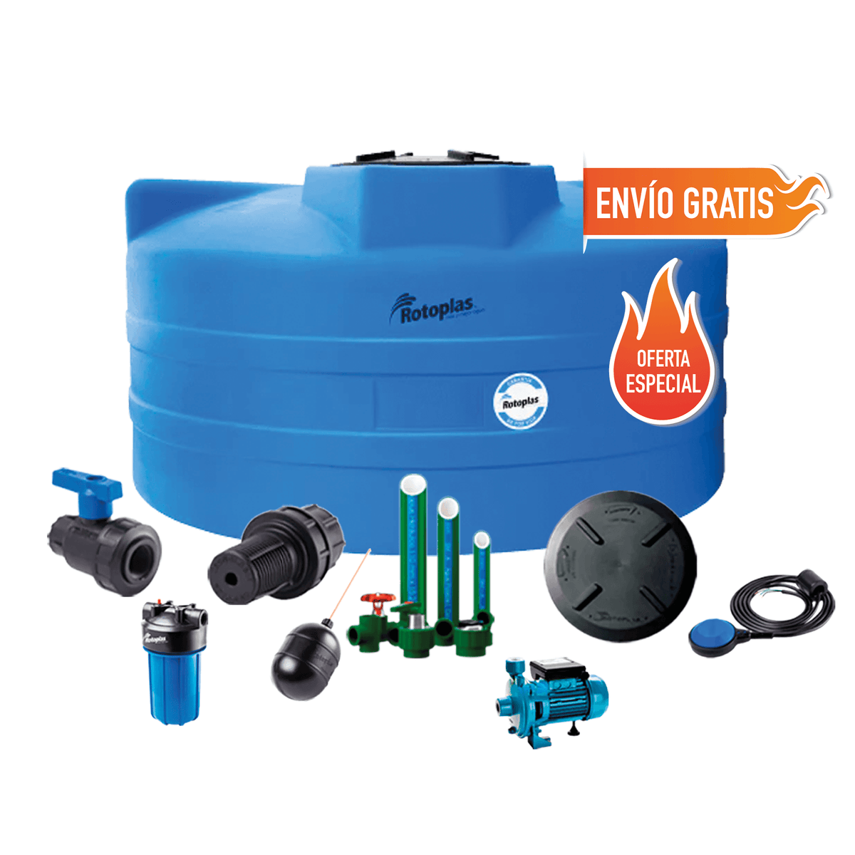 Cisterna Rotoplas 5000L / Con Equipo